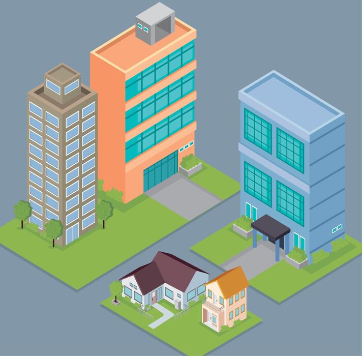 Different Buildings Vector Art, Icons, and Graphics for Free Download
