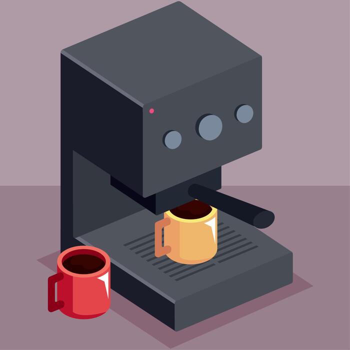 Coffee Machine Top View Vector Art, Icons, and Graphics for Free Download