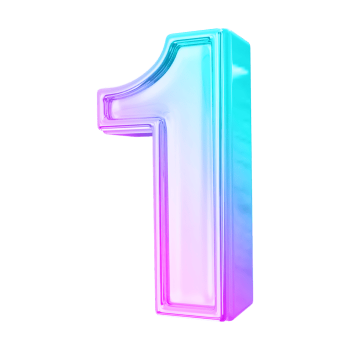 Número 1 PNG para descargar gratis