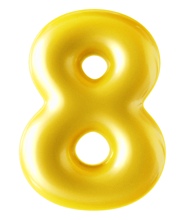 Number 8 PNGs for Free Download