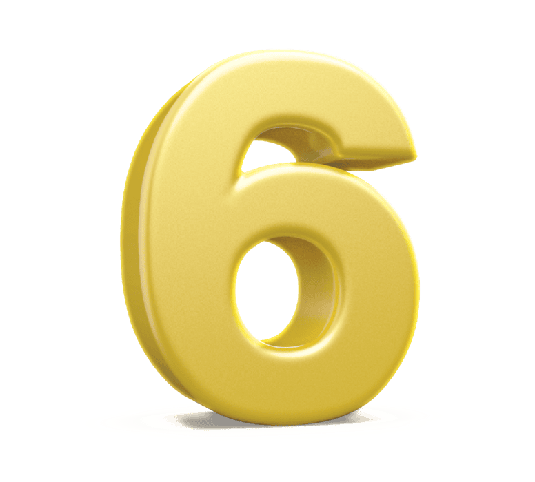 Number 6 PNGs for Free Download
