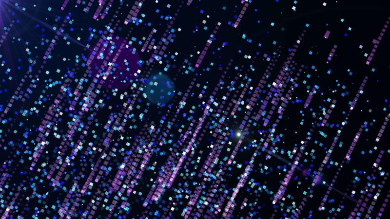 colorful square digital coding raining abstract animation particle background, speedy futuristic ...