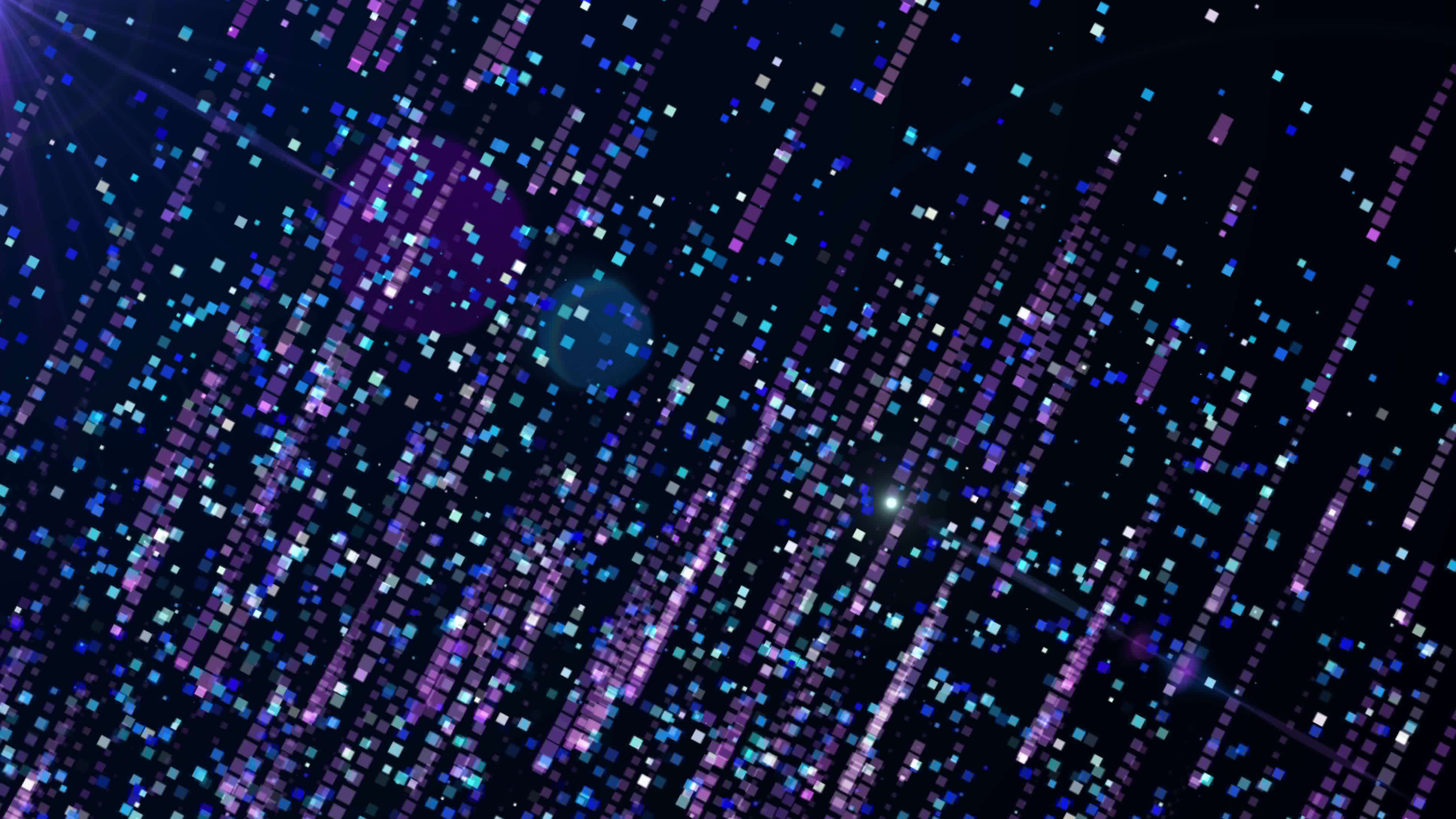 Colorful Square Digital Coding Raining Abstract Animation Particle