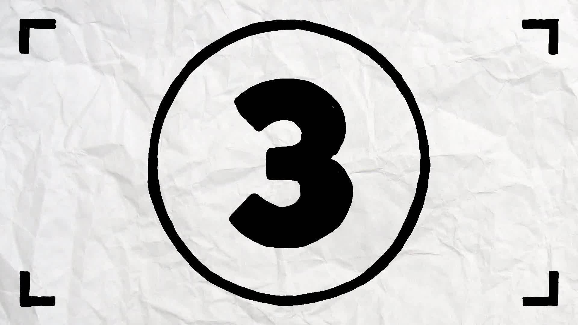 Countdown Timer Intro Video With Paper Background 11362996 Stock Video