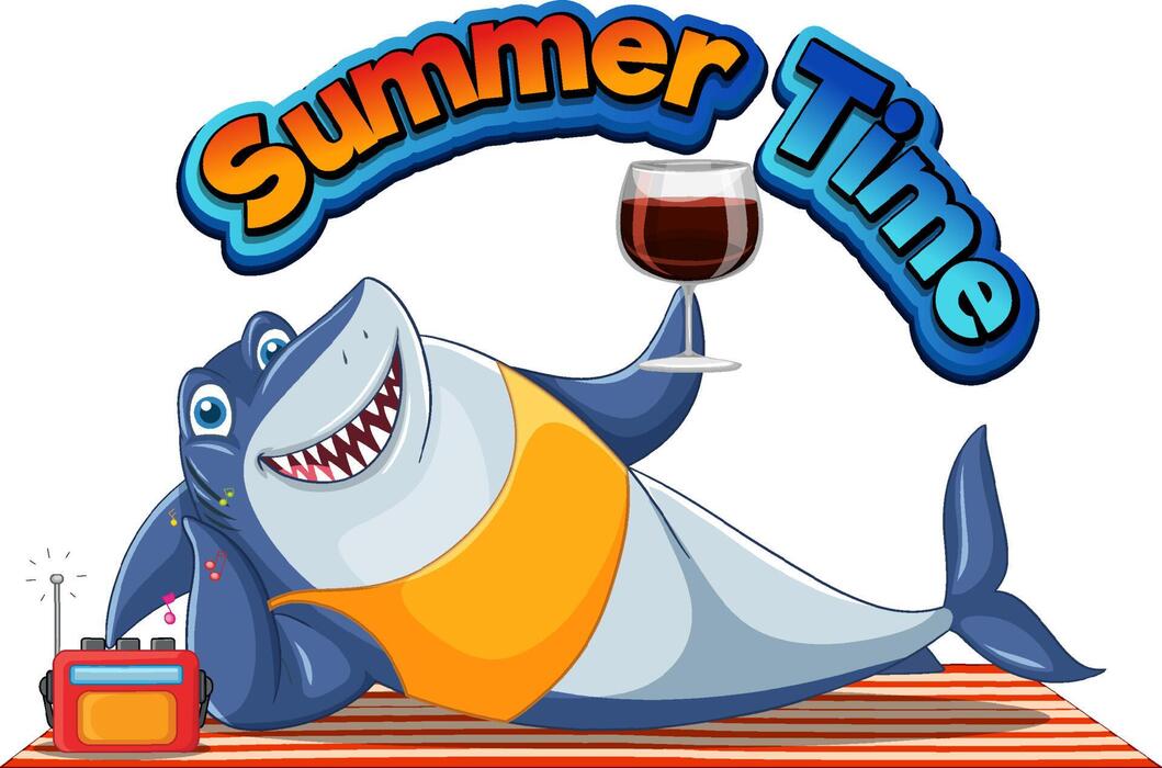 Summer Shark Vector Art, Icons, and Graphics for Free Download