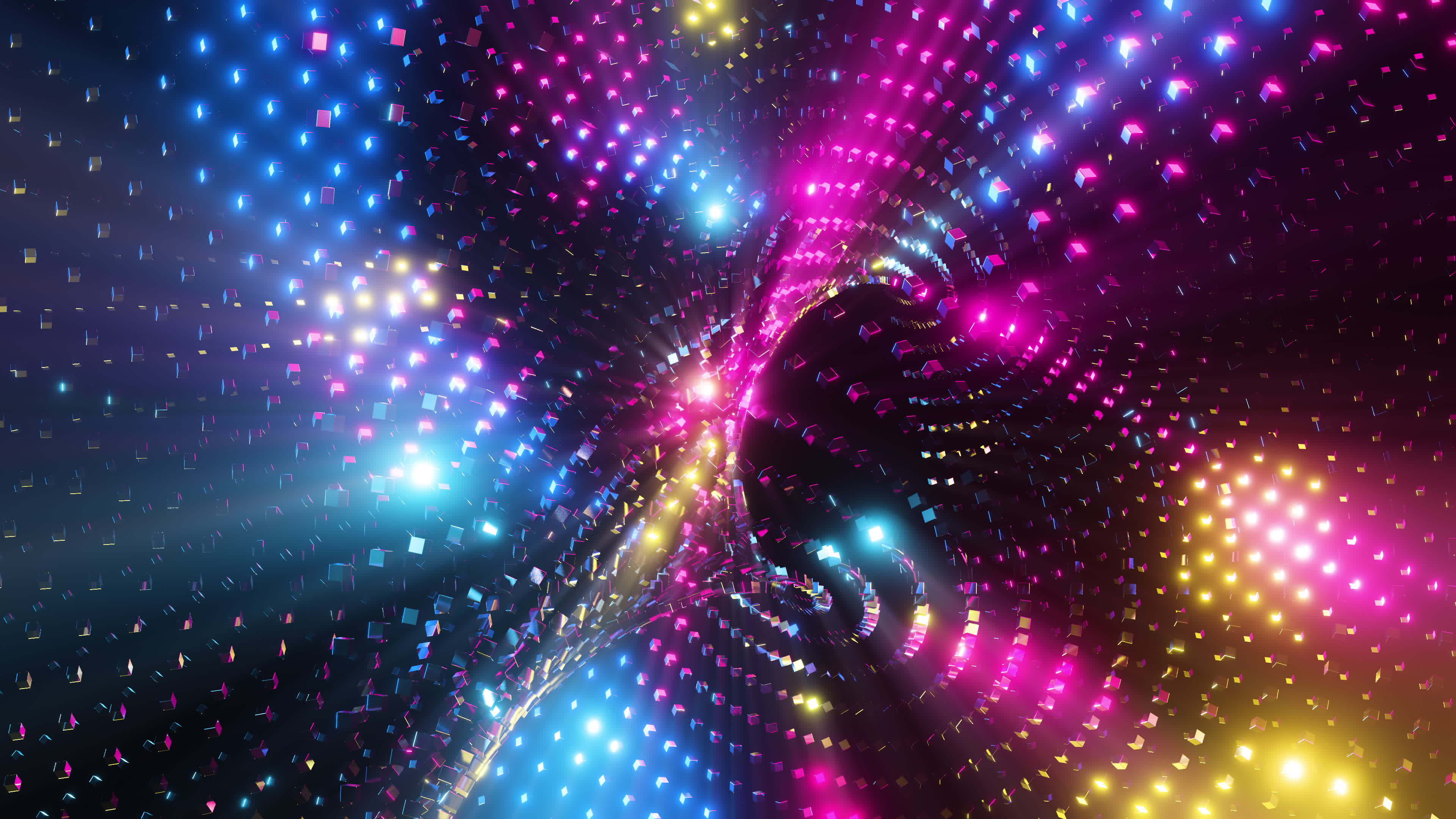 Abstract sparkling animated background. Infinitely looped animation ...