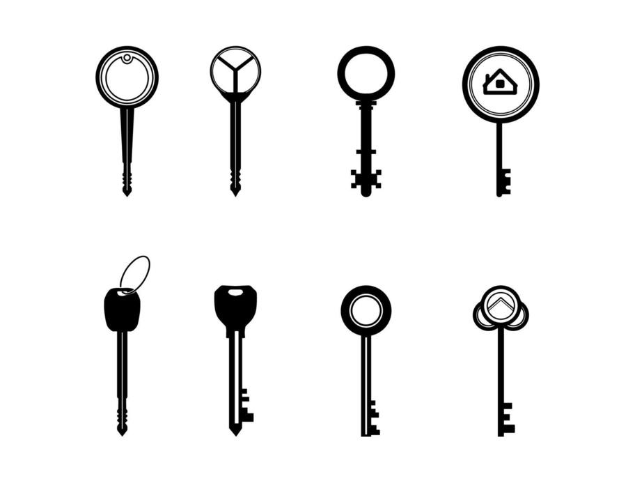 Key Silhouette Vector Art, Icons, and Graphics for Free Download