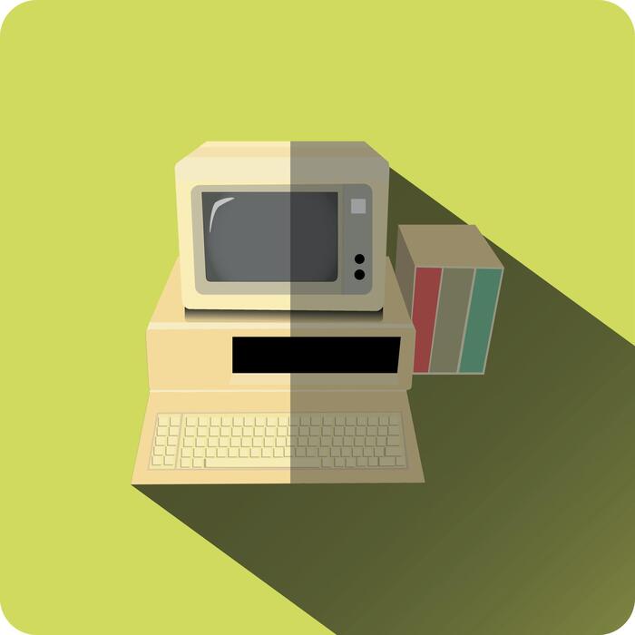Retro Computer Icon Vector Art, Icons, and Graphics for Free Download