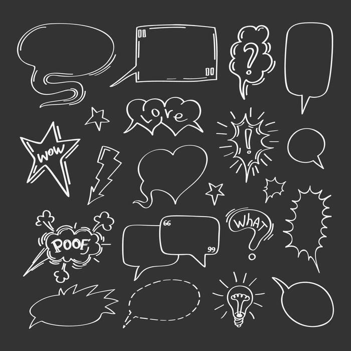 Hand Drawn Speech Bubble Vector Art, Icons, and Graphics for Free Download