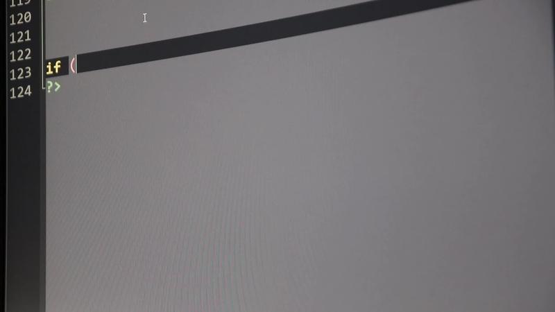 Typing Php Code On Screen By Web Developer And Php Developer Shows Computer Screen With Source