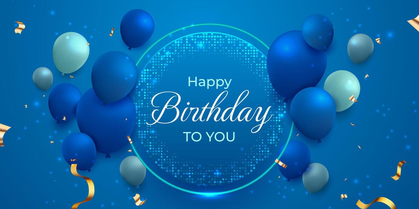 Happy Birthday Blue Background Vector Art, Icons, and Graphics for Free Download