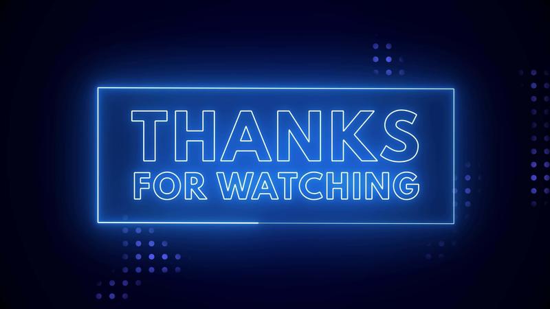 Animated Thanks For Watching Stock Video Footage for Free Download