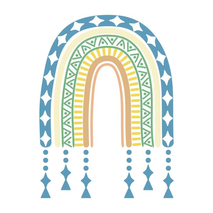 Bohemian Rainbow Vector Art, Icons, and Graphics for Free Download