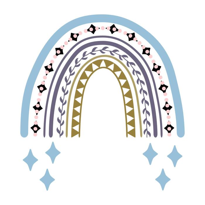 Bohemian Rainbow Vector Art, Icons, and Graphics for Free Download