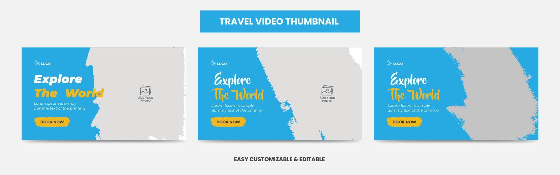 Youtube Banner Travel Vector Art, Icons, and Graphics for Free Download