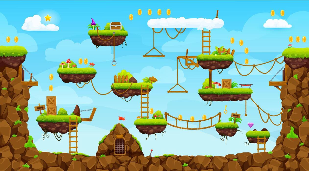 Platformer Game Vector Art, Icons, and Graphics for Free Download