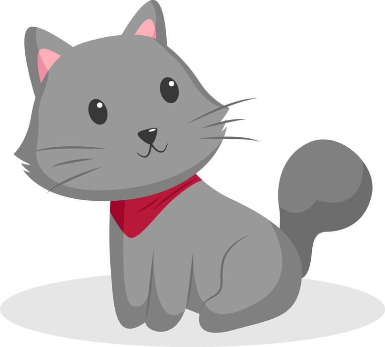 Grey Cat Vector Art, Icons, and Graphics for Free Download