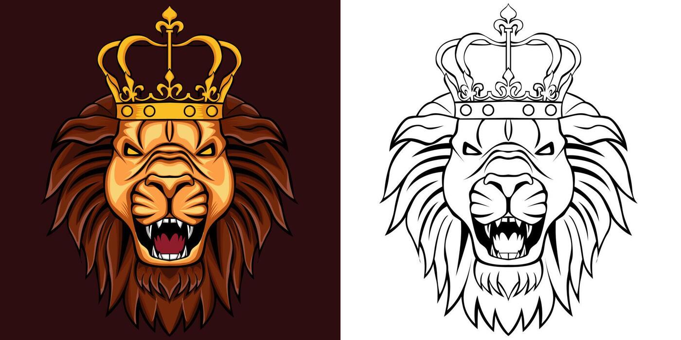 Lion Crown Vector Art, Icons, and Graphics for Free Download