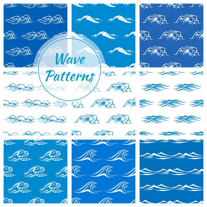 Ocean Wave Pattern Vector Art, Icons, and Graphics for Free Download