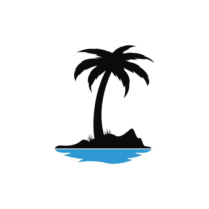 Palm Tree Island Vector Art, Icons, and Graphics for Free Download