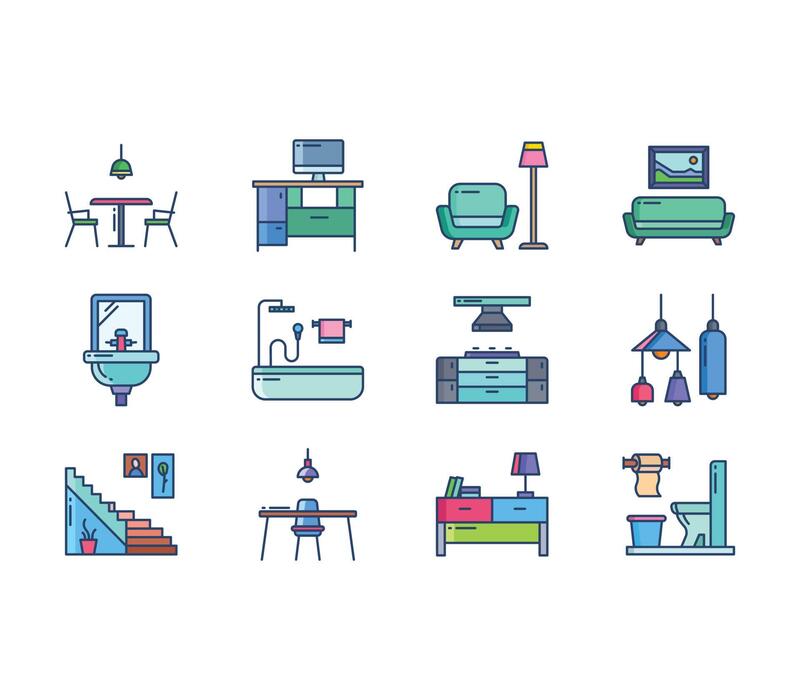 Interior Design Icons Vector Art, Icons, and Graphics for Free Download