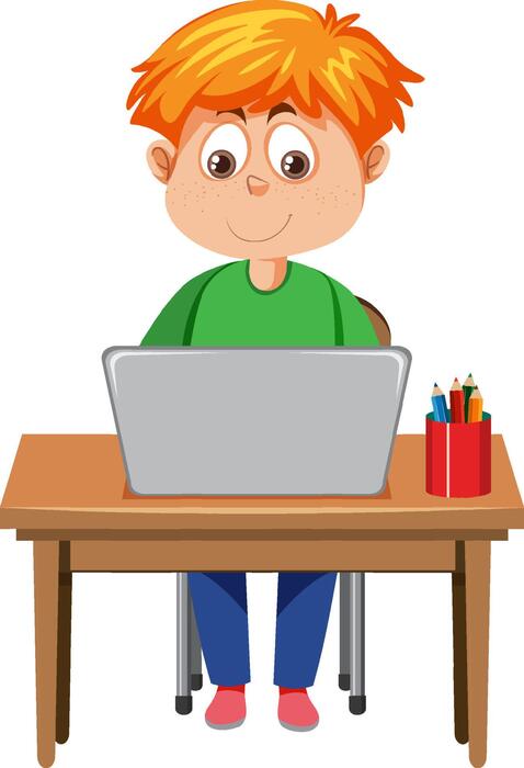 Boy Laptop Vector Art, Icons, and Graphics for Free Download