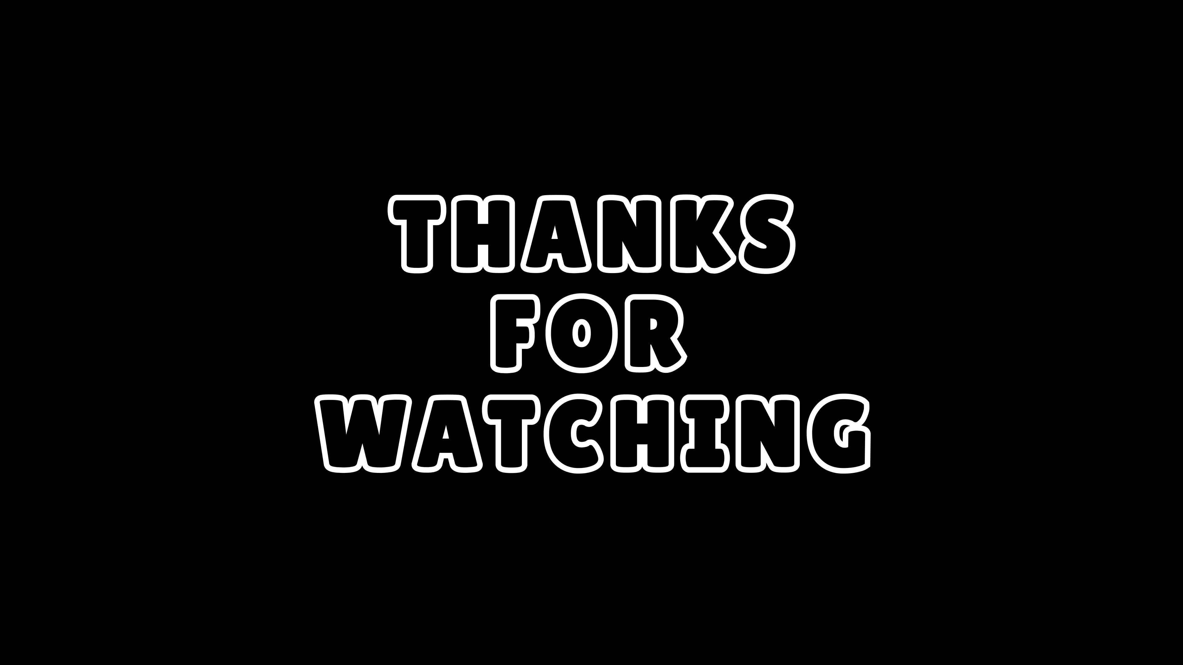 Animated Thanks For Watching on black background suitable for end video 11862383 Stock Video at ...