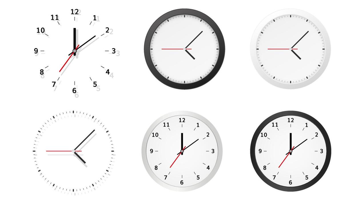 Analog Clock Vector Art, Icons, and Graphics for Free Download