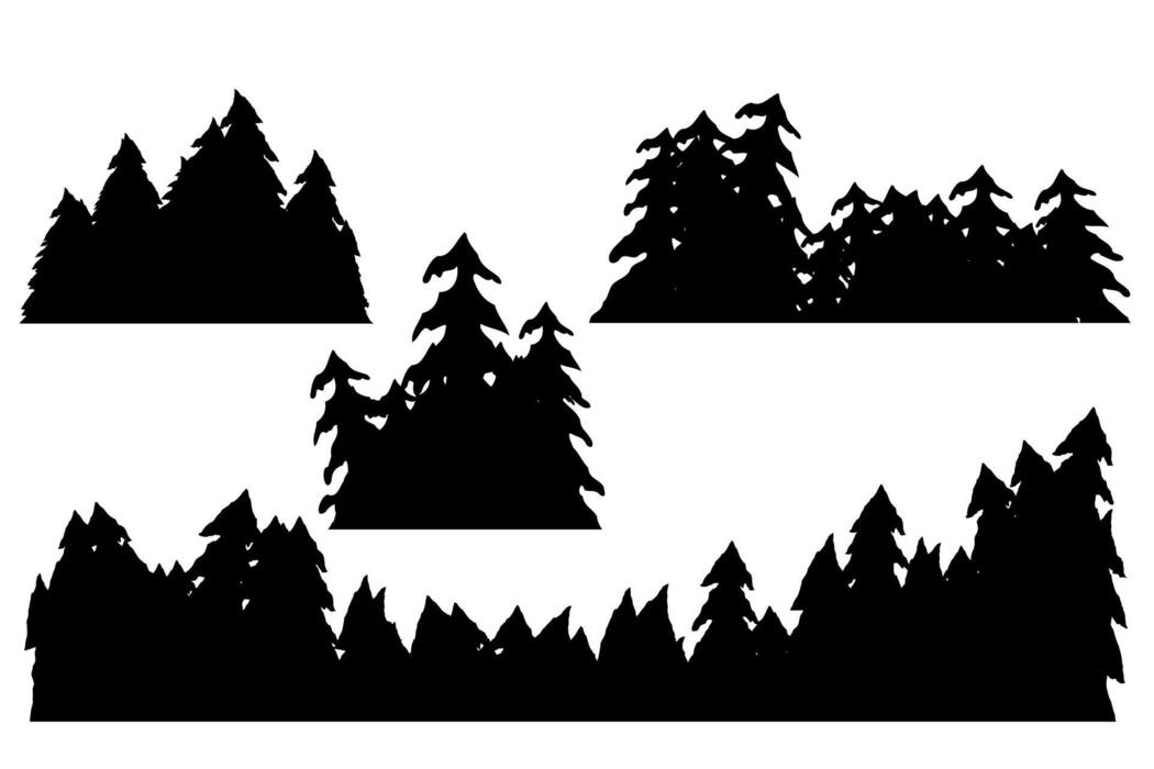 Tree Line Silhouette Vector Art, Icons, and Graphics for Free Download
