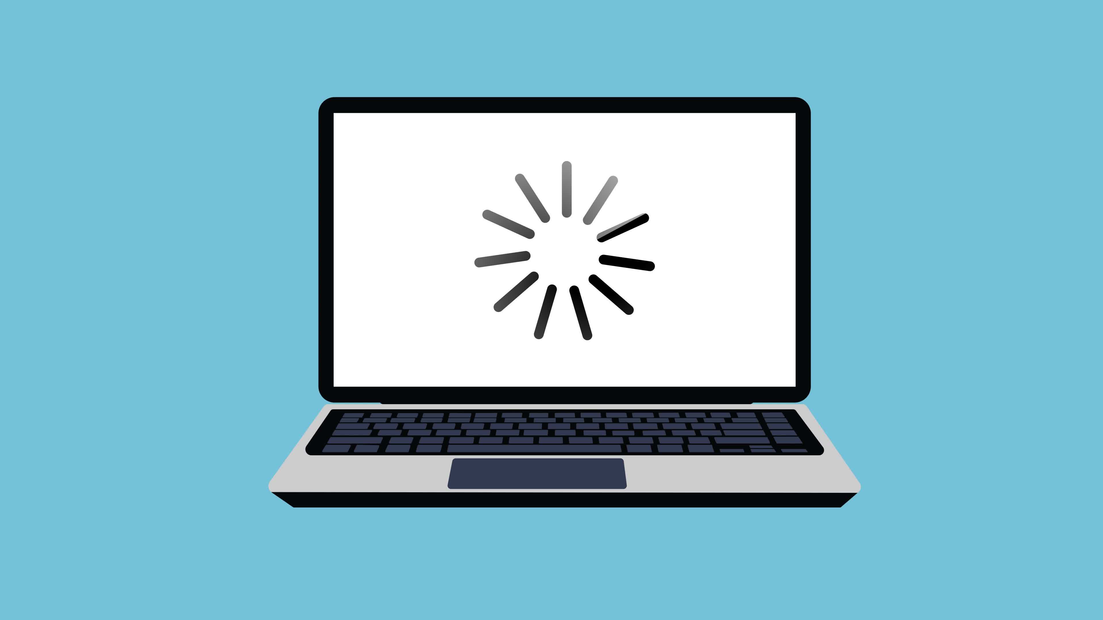 Laptop Screen Loading Concept 4k Animation Online Video Or Software Loading Animation 4k