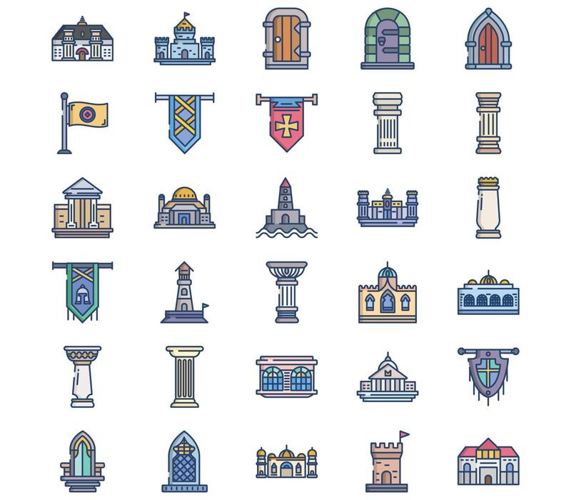 Architecture Symbols Vector Art, Icons, and Graphics for Free Download