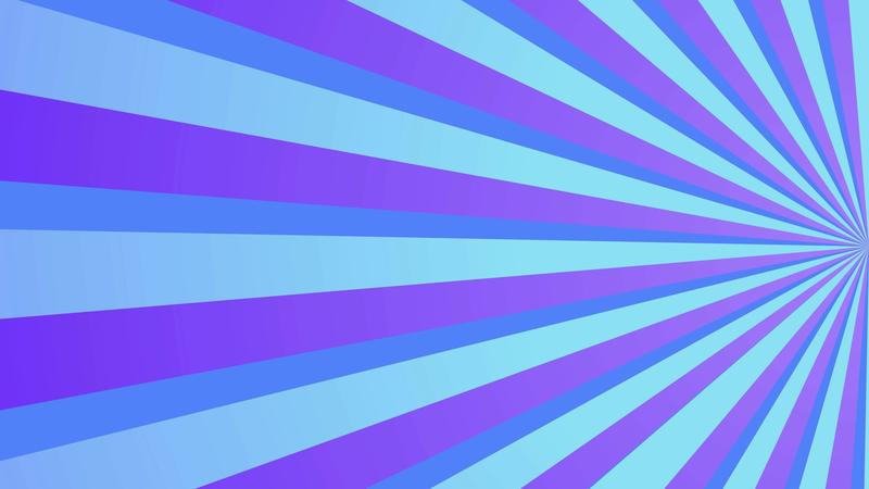 Right Side Rays On Blue Gradient Background Animation Sunburst Radial
