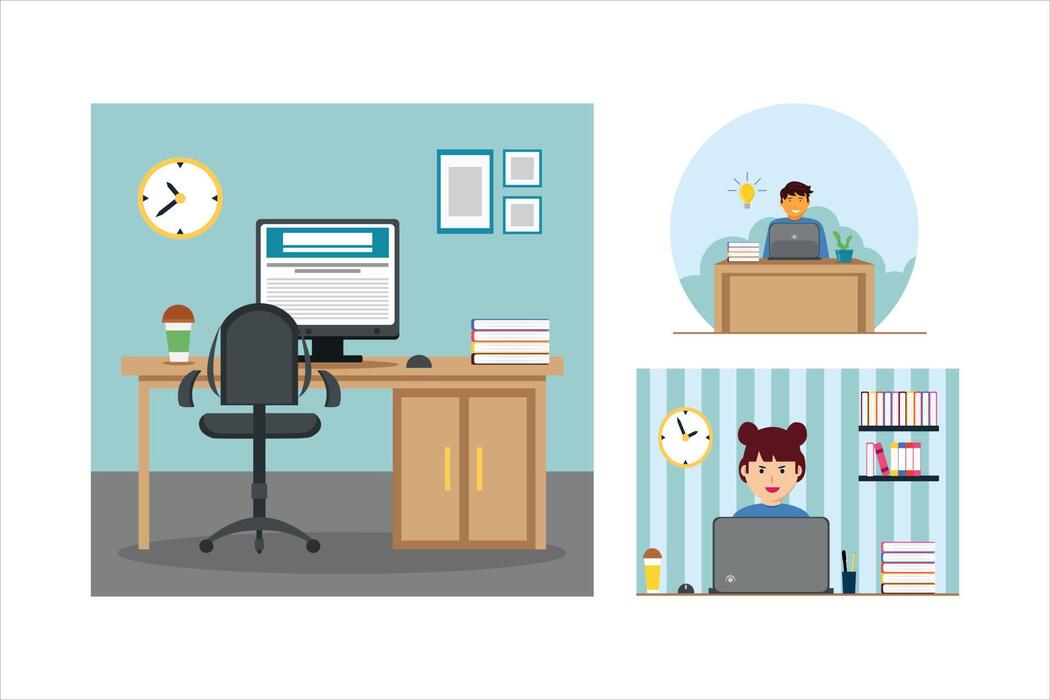 Office Ergonomics Vector Art, Icons, and Graphics for Free Download