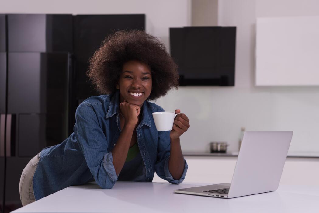Black Woman Computer Stock Photos, Images and Backgrounds for Free Download
