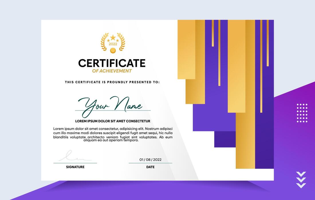 Computer Certificate Template Vector Art, Icons, and Graphics for Free ...
