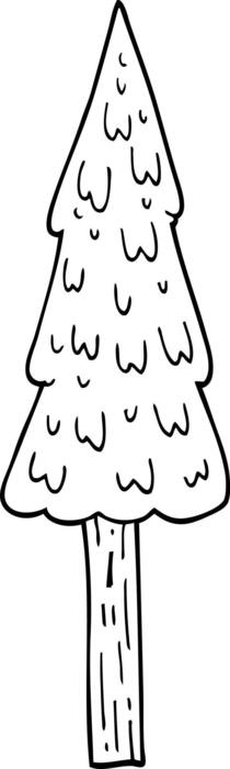 Pine Tree Line Drawing Vector Art, Icons, and Graphics for Free Download