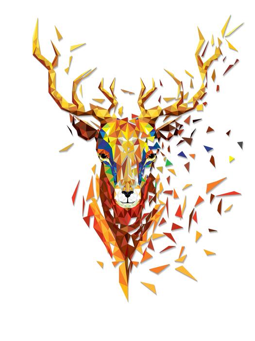 Geometric Deer Stock Photos, Images and Backgrounds for Free Download