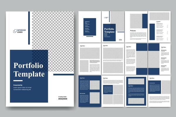 Architecture Portfolio Template Vector Art, Icons, and Graphics for ...