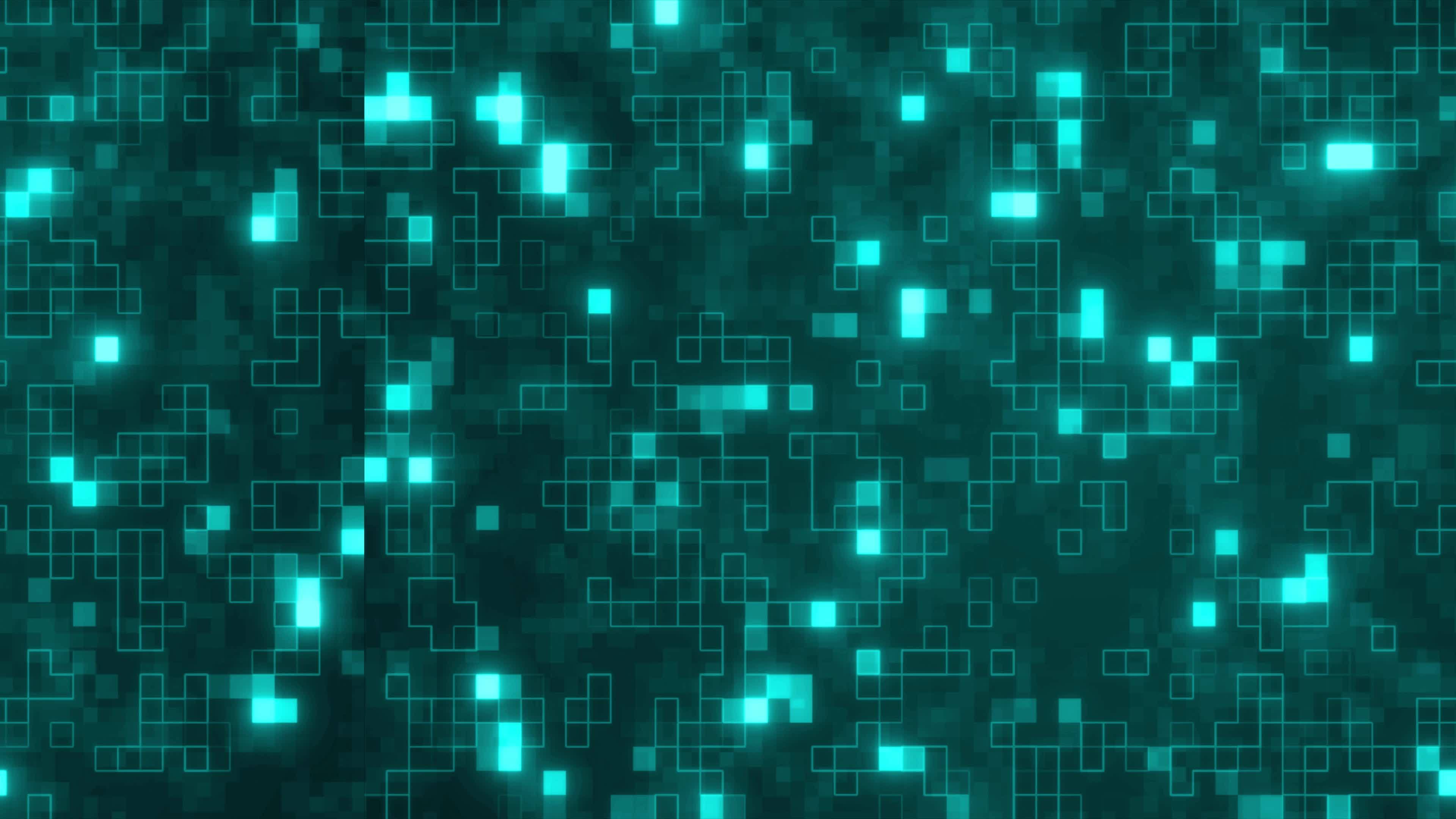 square matrix moving high tech background. abstract high tech digital ...