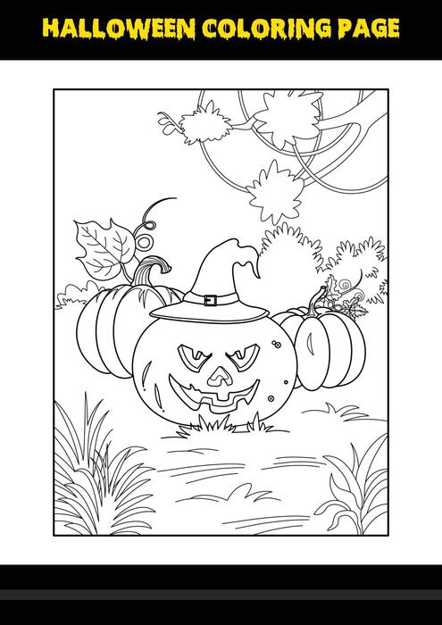 Halloween Coloring Book Cover Vector Art, Icons, and Graphics for Free ...