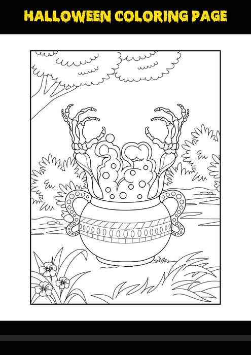 Halloween Coloring Book Cover Vector Art, Icons, and Graphics for Free ...