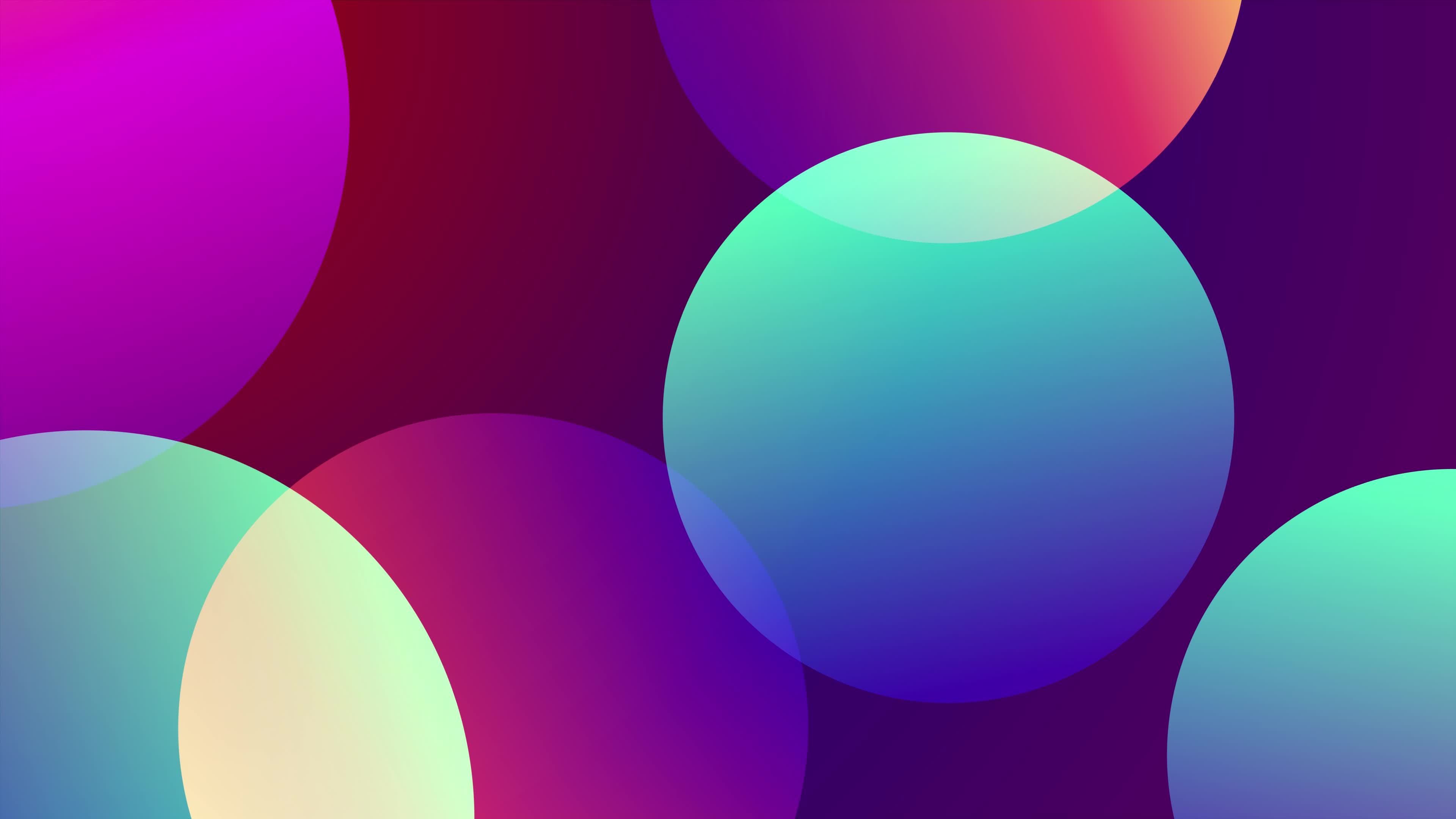 Abstract designs and shapes animation. Gradient circles animation. Orange pink purple gradients ...