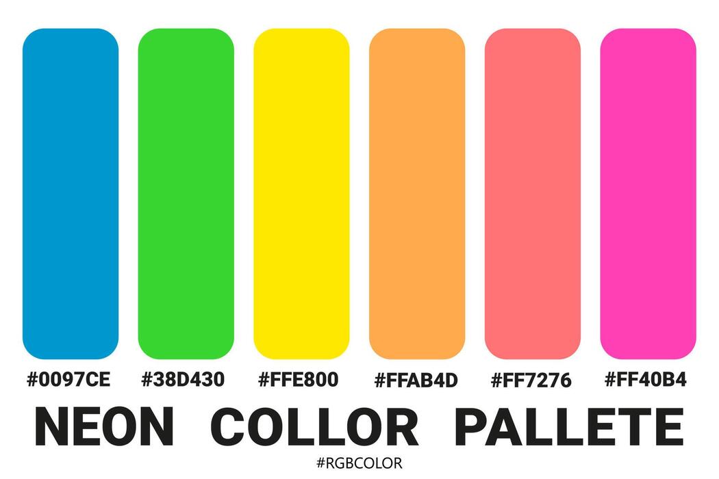 Neon Color Palette Vector Art, Icons, and Graphics for Free Download