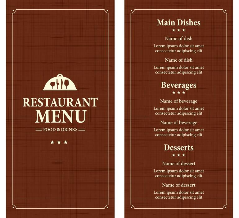 Restaurant Menu Design Vector Art, Icons, and Graphics for Free Download