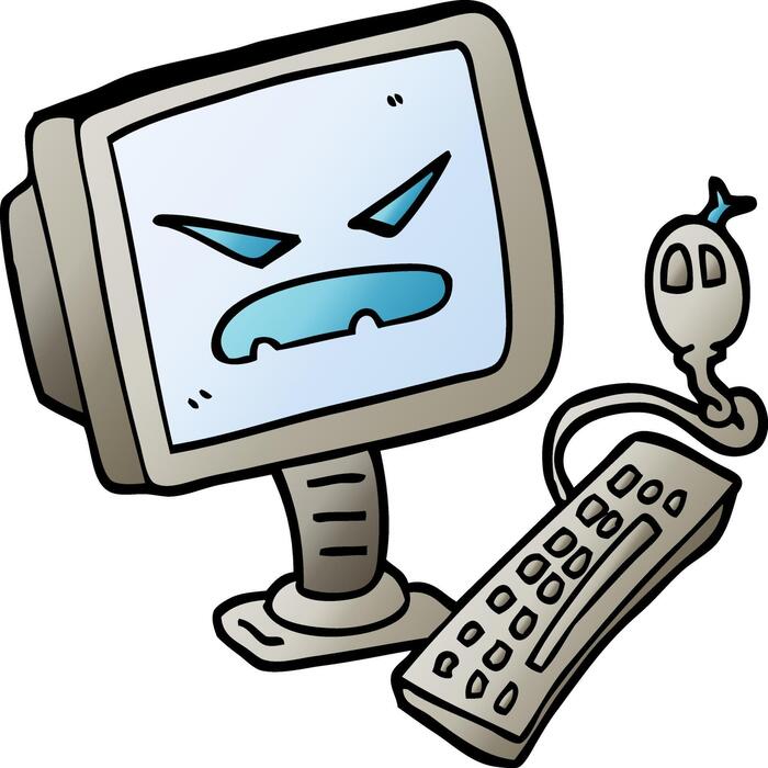 Angry Computer Vector Art, Icons, and Graphics for Free Download