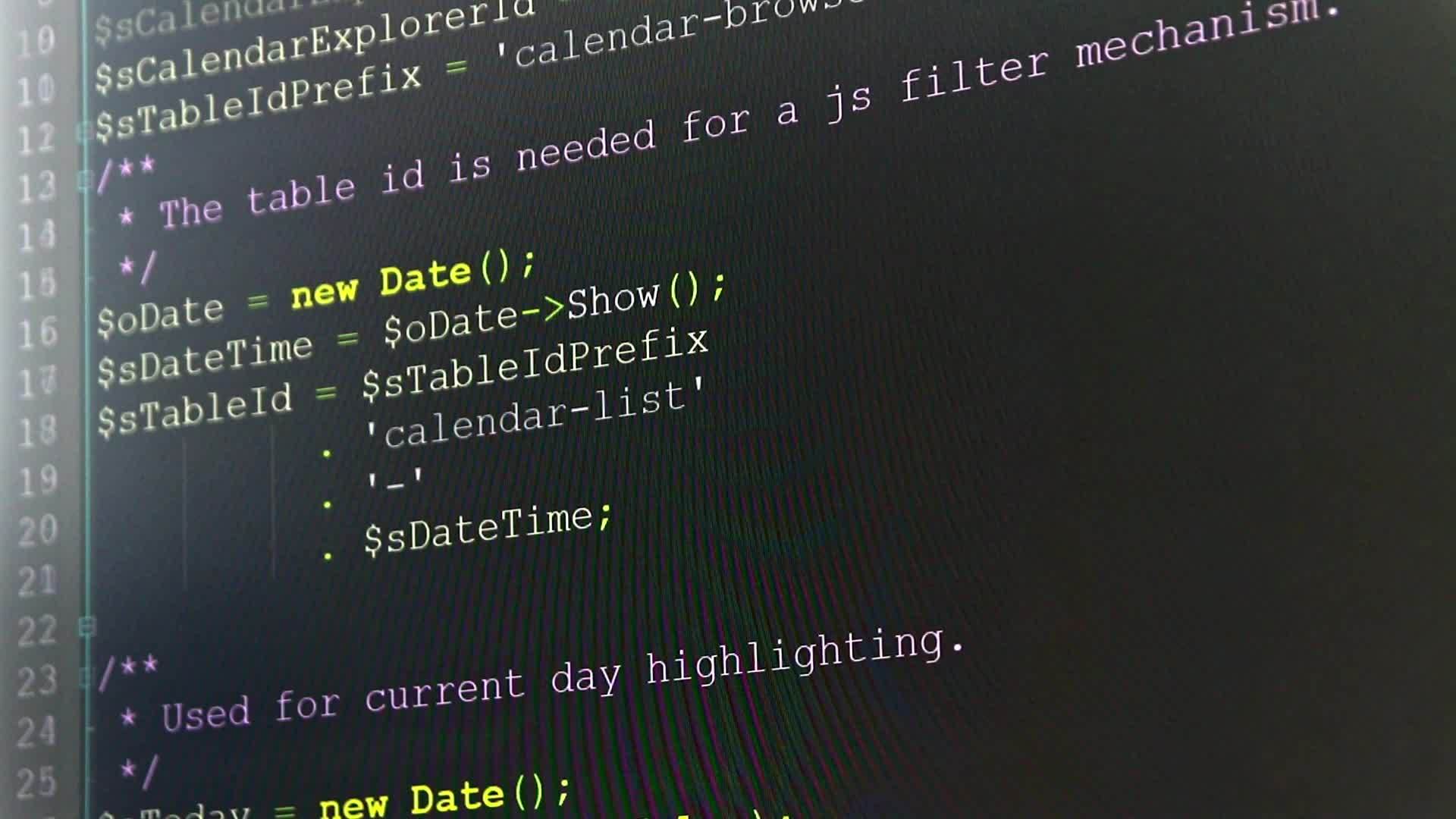 Php Code Review On Screen By Web Developer And Php Developer Shows Computer Screen With Source