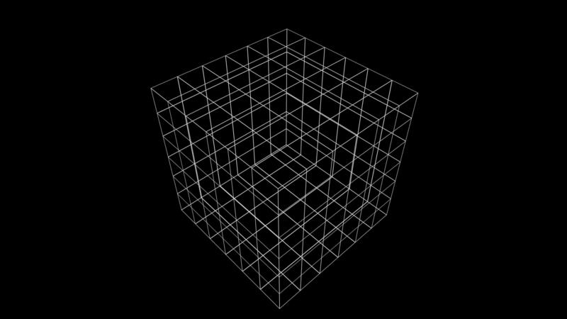 A wireframe cube element rotates - Loop 12562095 Stock Video at Vecteezy