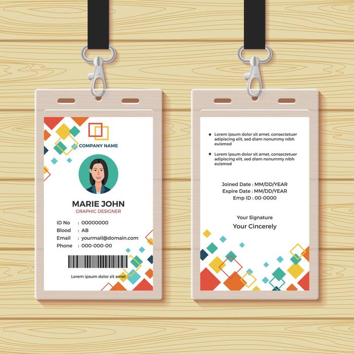 Id Card Vector Art, Icons, and Graphics for Free Download