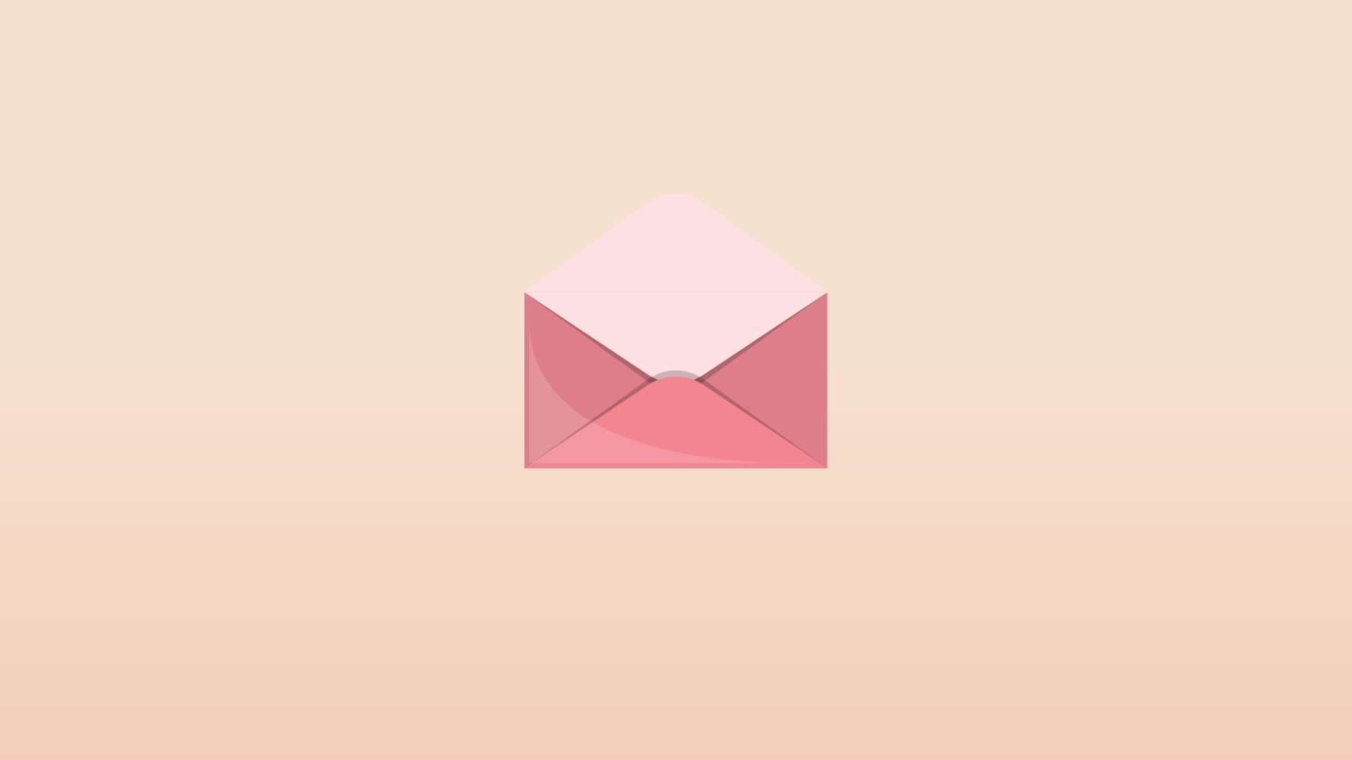 Opening an Message Letter in an Envelope Animated Icon with Icon Love. Suitable for Wedding ...
