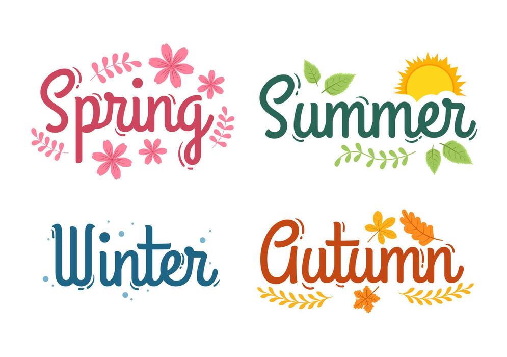 Four Seasons Kids Vector Art, Icons, and Graphics for Free Download